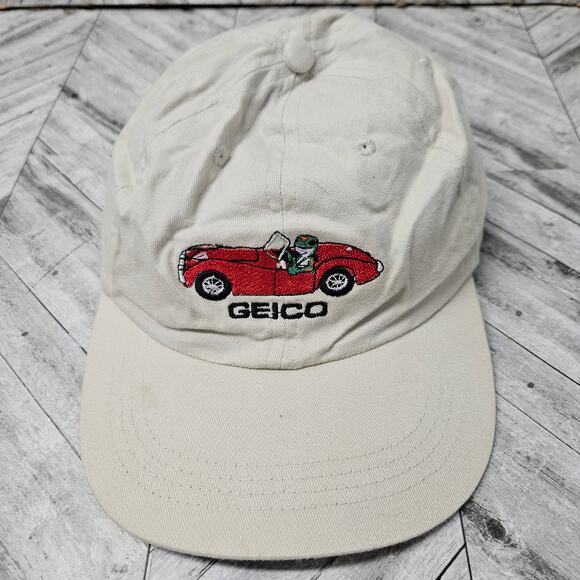 rcc koozie | Accessories | Vintage Geico Hat Gecko Convertible Car Red ...